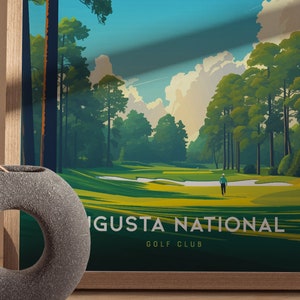 Augusta National Golf Course Poster, Georgia Golf Course Art, Framed ...