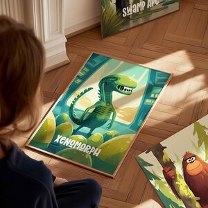 Xenomorph - Cute Cryptids Series Kids Room Framed Poster Art Toddler ...