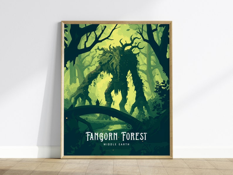 Fangorn Forest Middle Earth Framed Wall Art Lord of the Rings Poster ...