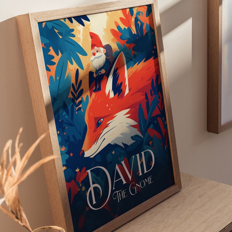 David the Gnome, 80s Nostalgia, Framed Wall Art Cute Classic Cartoon TV ...