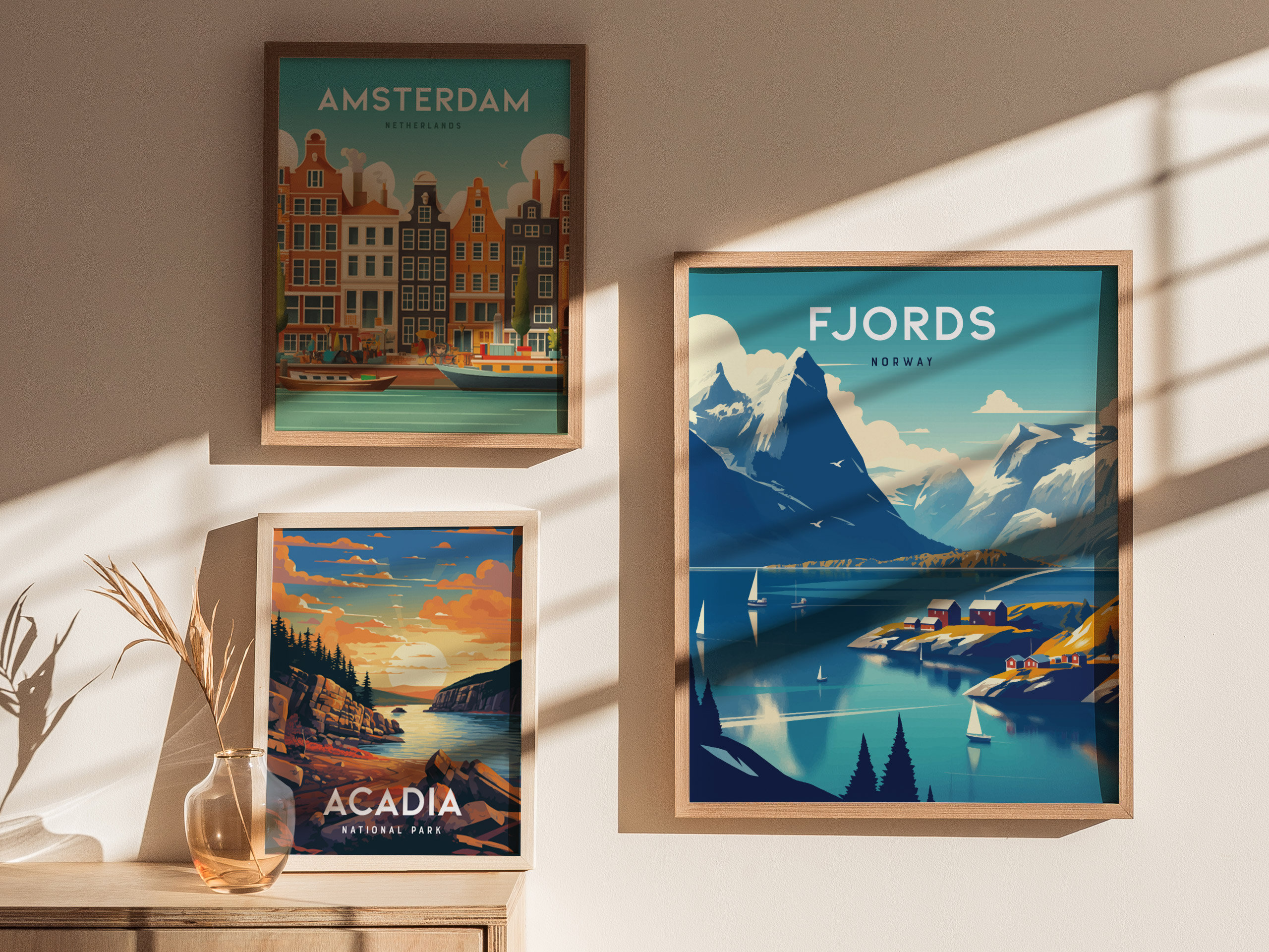 Fjords Norway Travel Print, Fjords Poster Print, Fjords Norway Wall Art ...