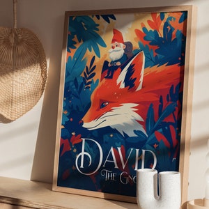 David the Gnome, 80s Nostalgia, Framed Wall Art Cute Classic Cartoon TV ...