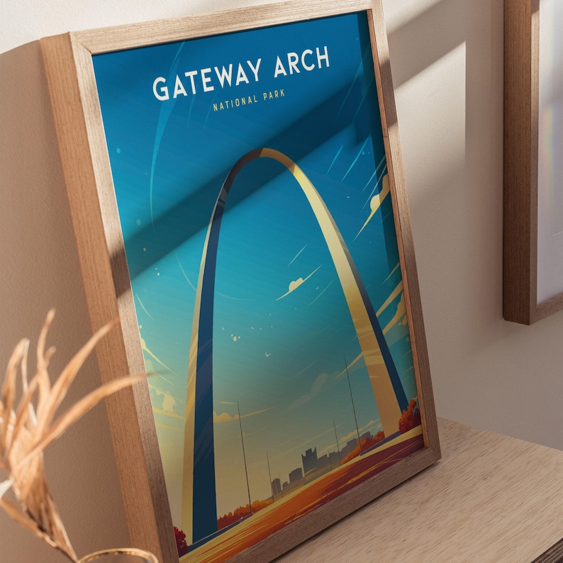 Gateway Arch National Park Poster: St. Louis Missouri Landmark Art - Etsy