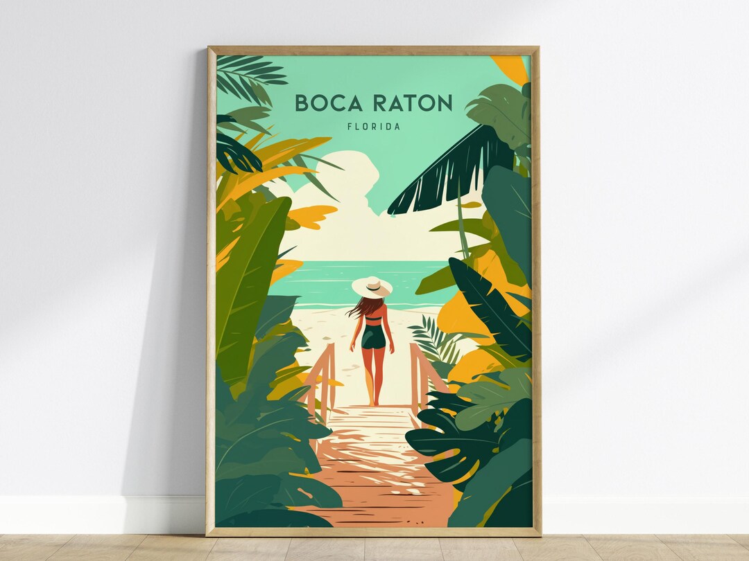 Boca Raton Beach Print: South Florida Coastal Wall Art - Etsy