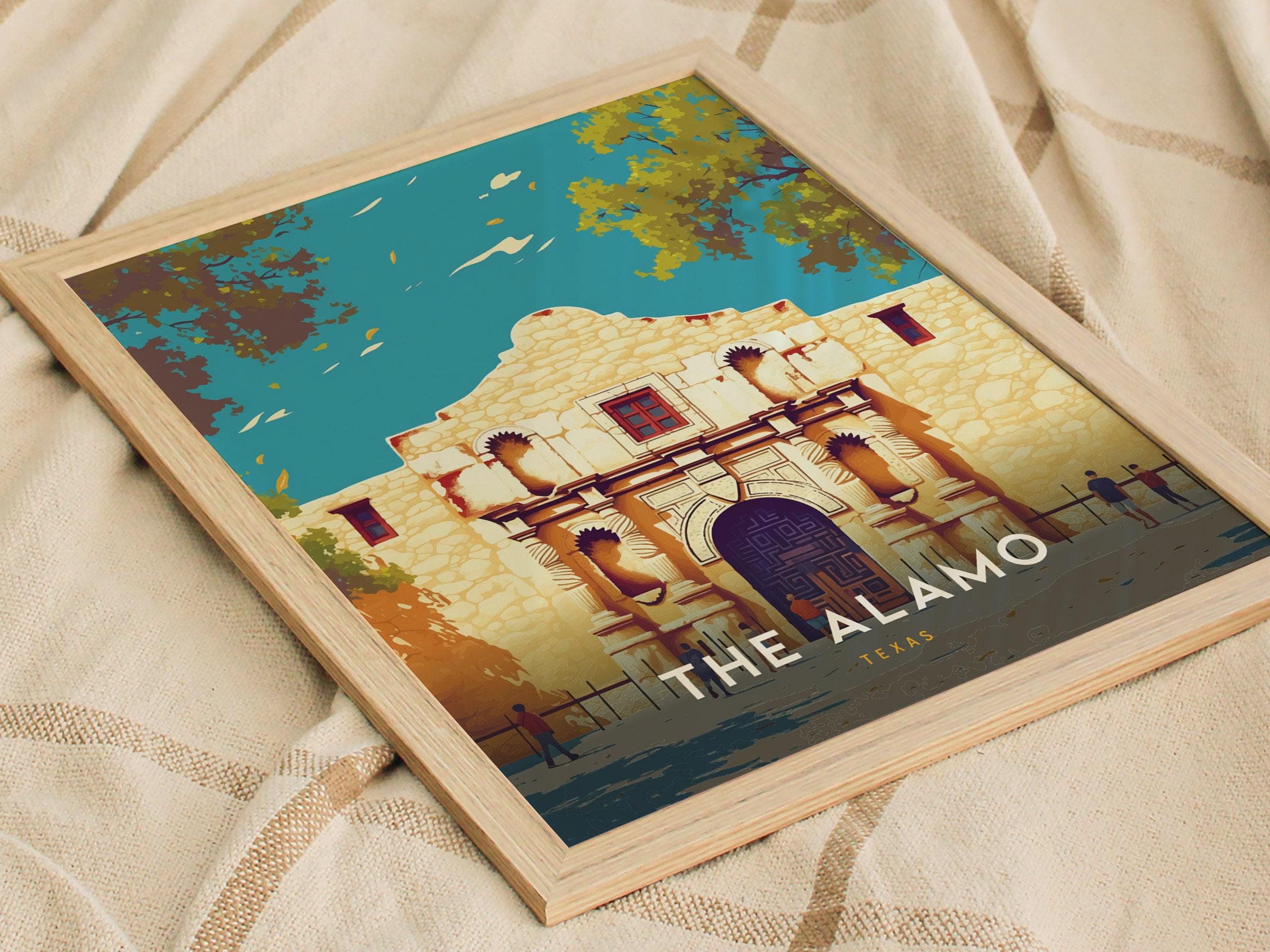 The Alamo Texas Print: San Antonio Historic Landmark Art - Etsy