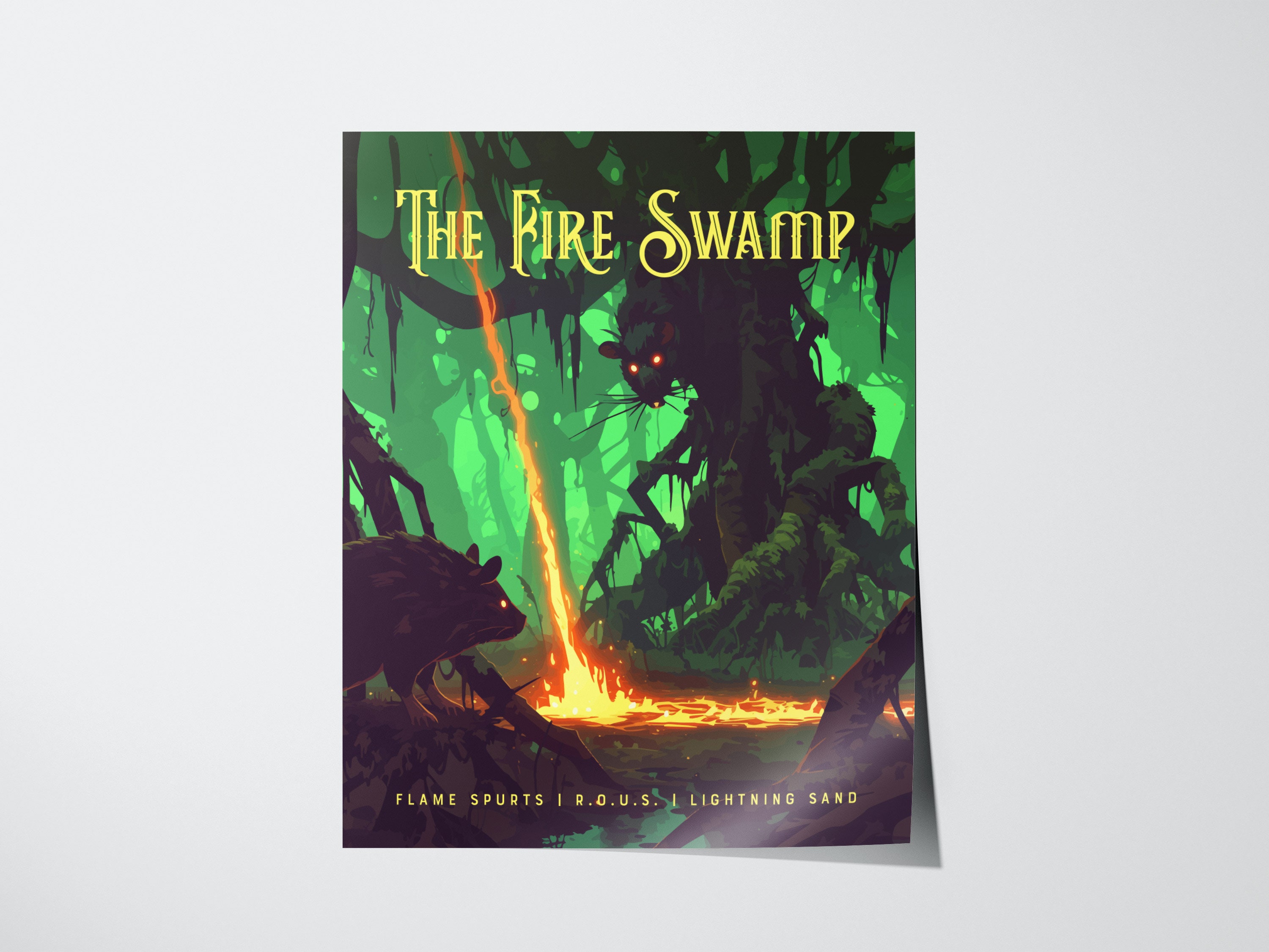 Fire Swamp, Princess Bride Collection, Framed Wall Art ROUS Movie ...