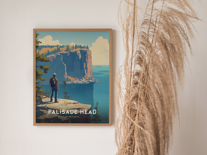 Palisade Head Minnesota Poster: Lake Superior Cliff View Art - Etsy