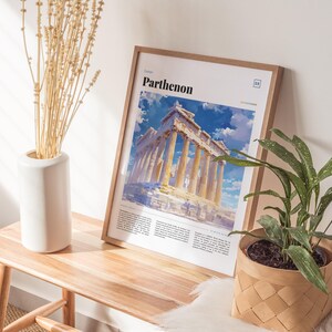 Parthenon, Athens Greece Poster – Ancient Greek Temple Wall Art ...