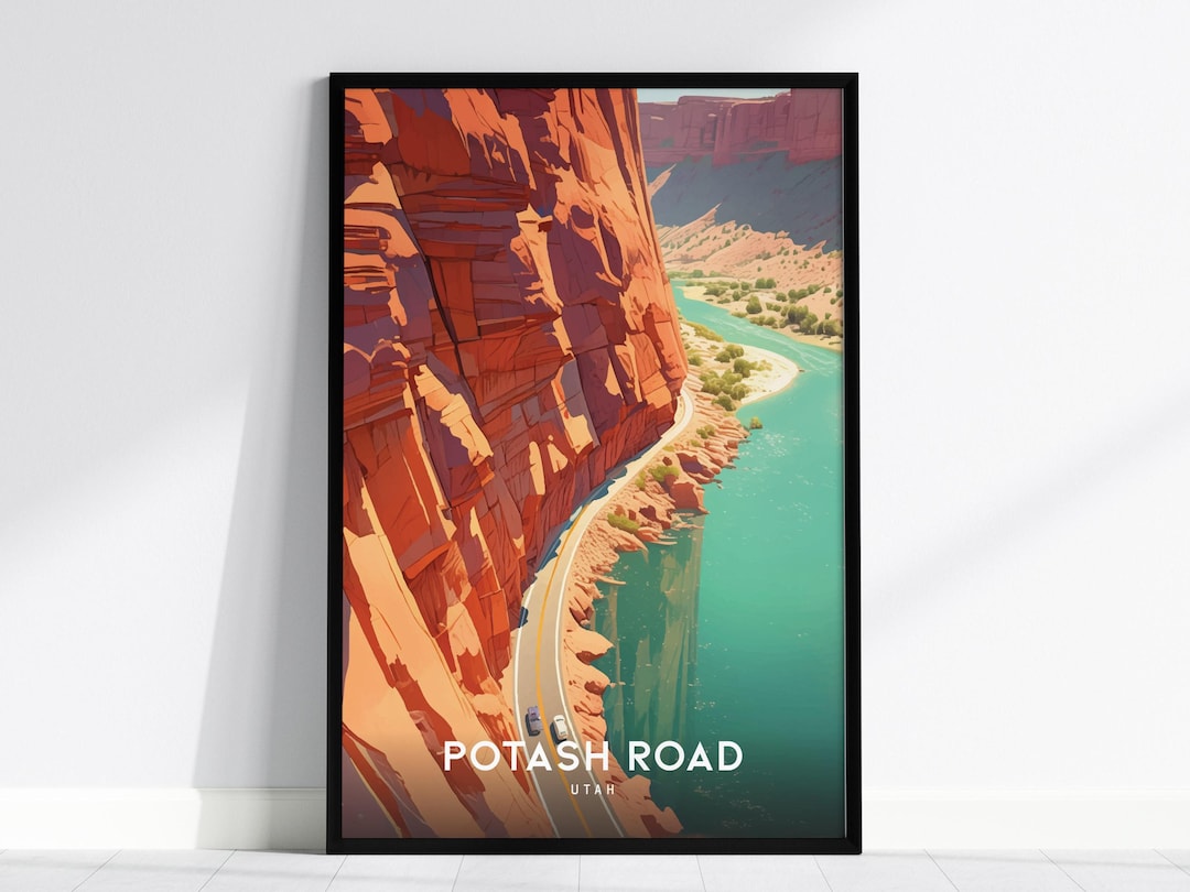 Potash Road Utah Print: Scenic Southwest Desert Highway Wall Art ...