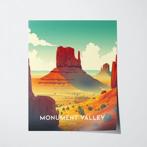Monument Valley Utah Poster, Iconic Desert Landscape Art, Framed ...