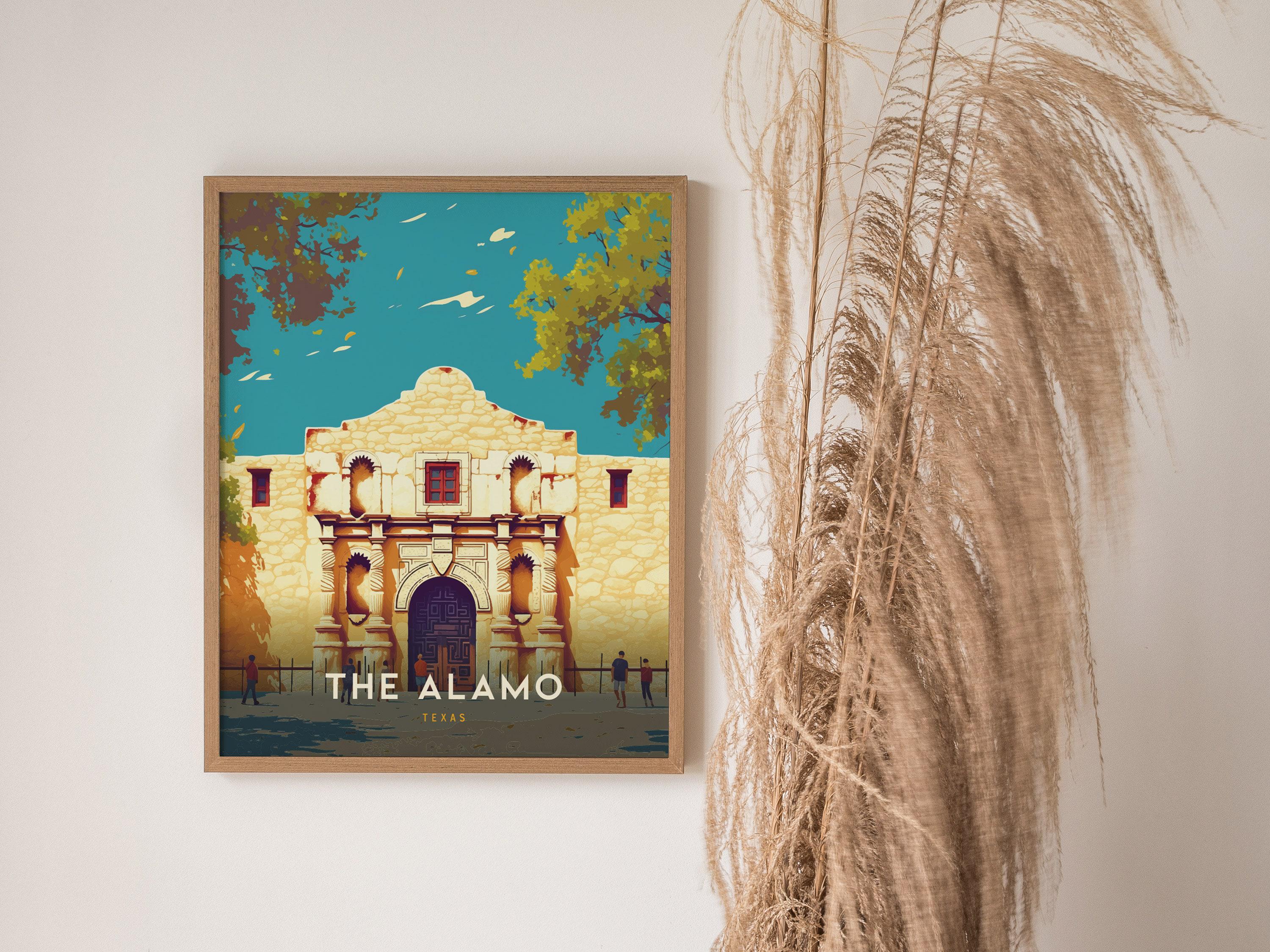 The Alamo Texas Print: San Antonio Historic Landmark Art - Etsy