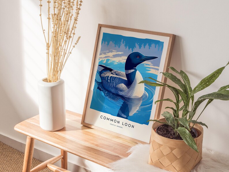 Common Loon Art Print: Minnesota State Bird Poster, Framed or Unframed ...