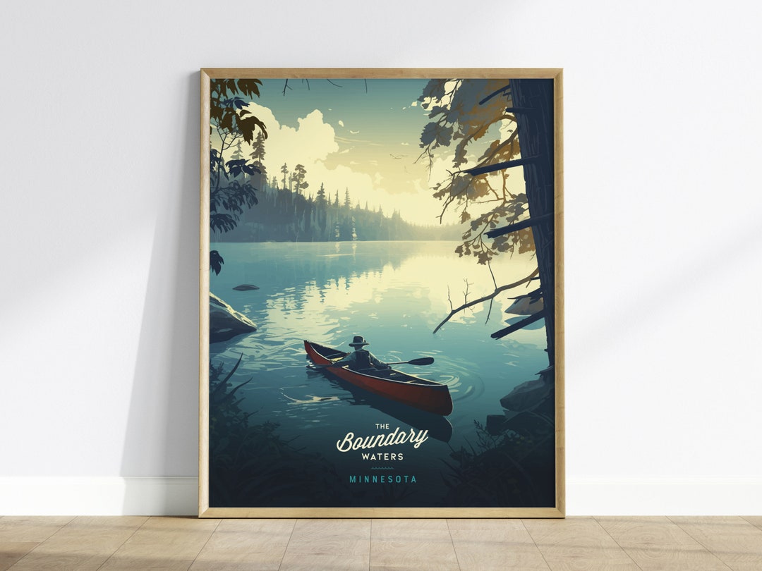 Boundary Waters Canoe Area Minnesota Framed Travel Print, Minnesota ...