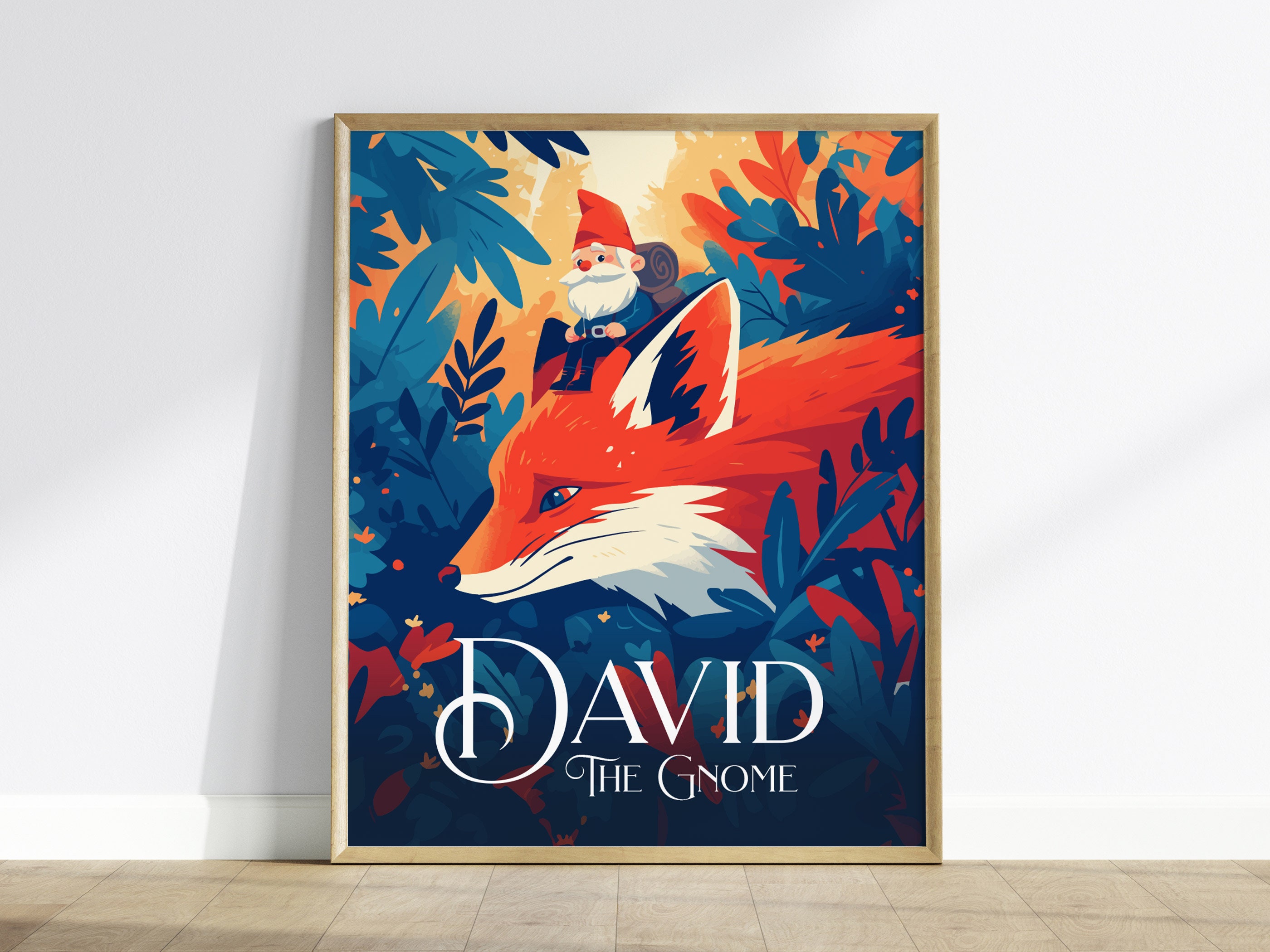 David the Gnome, 80s Nostalgia, Framed Wall Art Cute Classic Cartoon TV ...