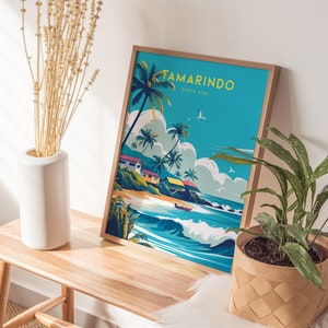Tamarindo Travel Poster | Costa Rica Surf, Pico Grande - Wall Art Decor ...