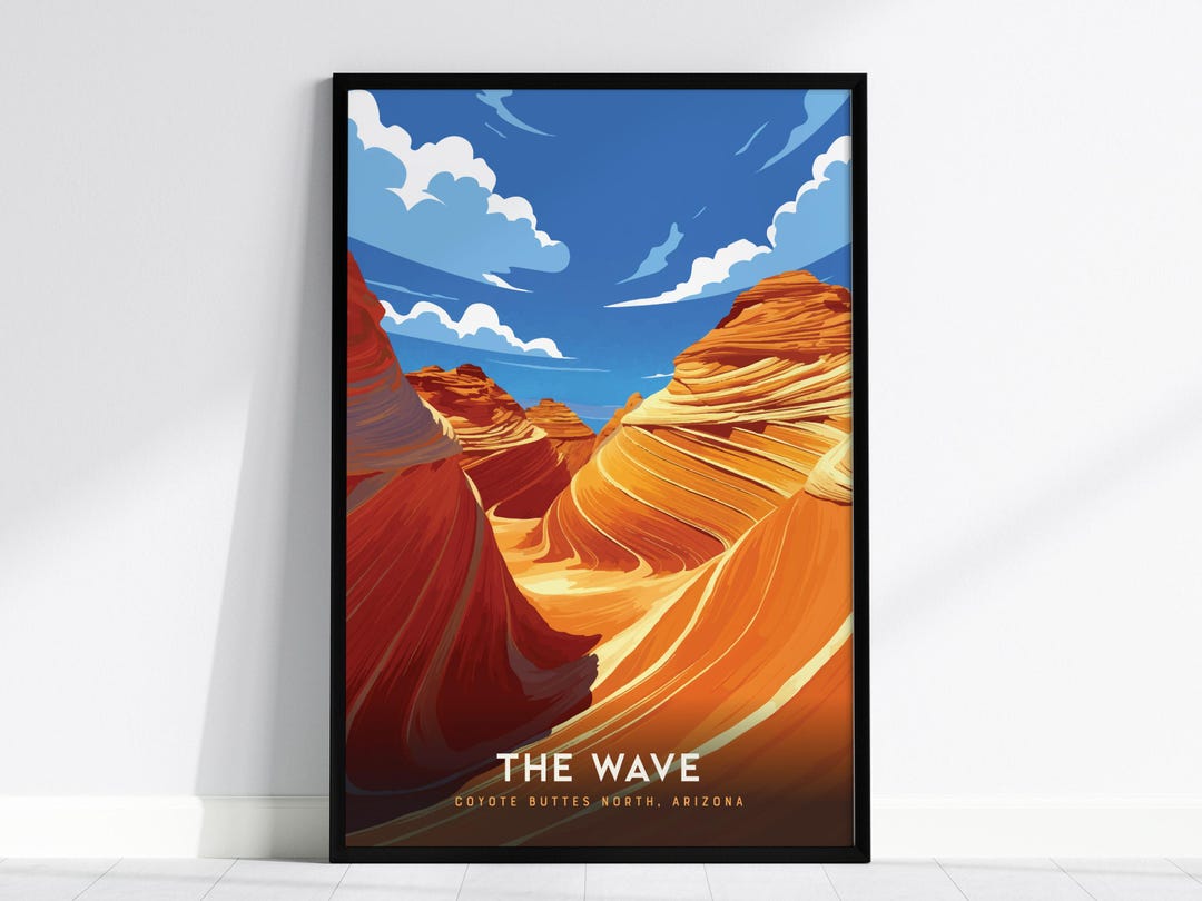 The Wave Arizona Poster: Coyote Buttes North Desert Art - Etsy