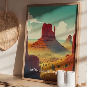 Monument Valley Utah Poster, Iconic Desert Landscape Art, Framed ...