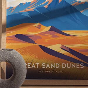 Great Sand Dunes National Park Poster, Colorado Dunes Wall Art, Framed ...