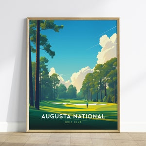 Augusta National Golf Course Poster, Georgia Golf Course Art, Framed ...