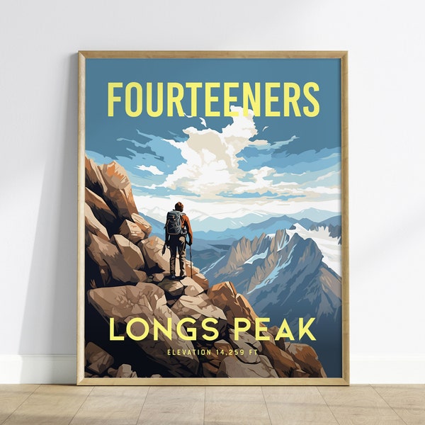 14er Hikes Colorado Poster - Etsy