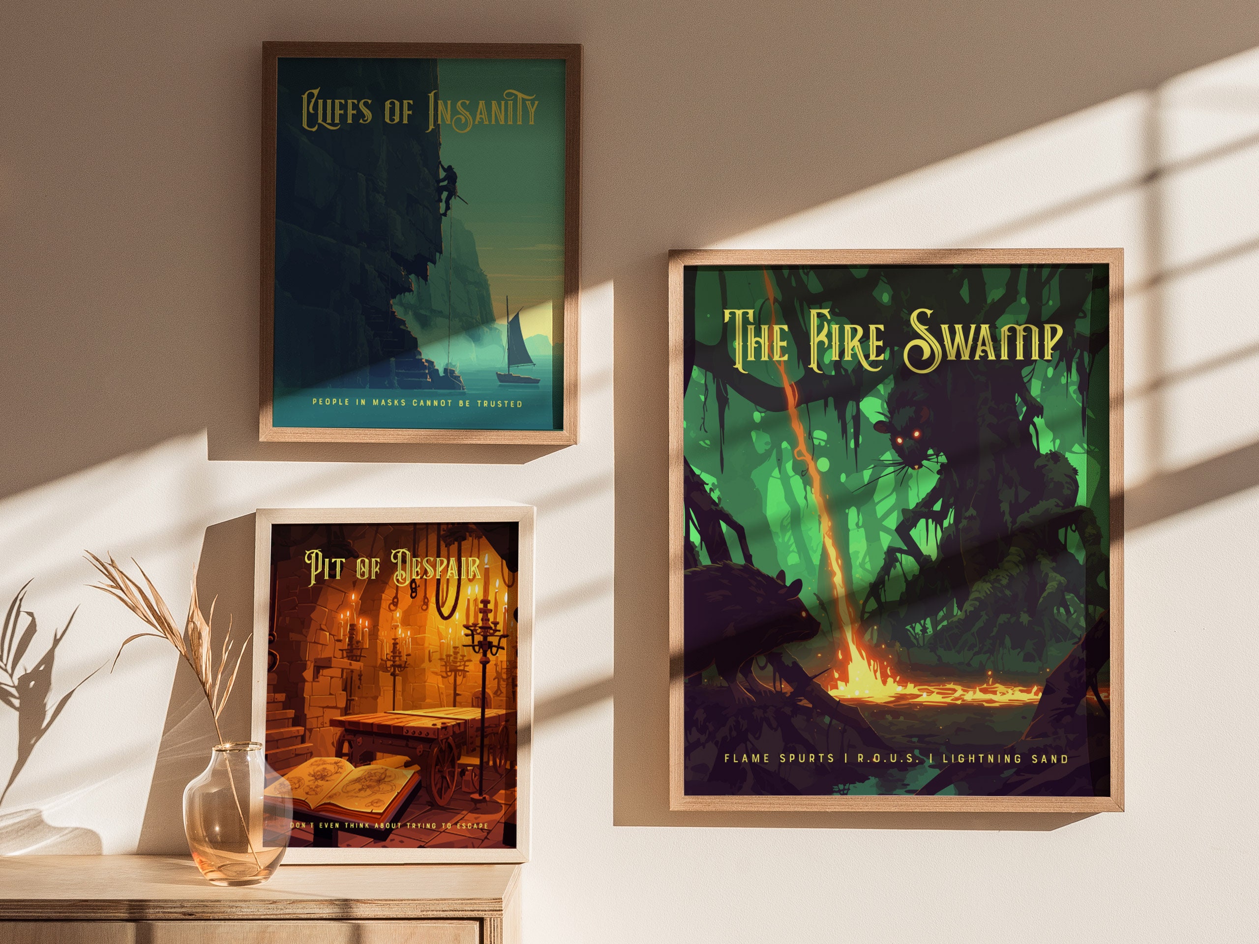 Fire Swamp, Princess Bride Collection, Framed Wall Art ROUS Movie ...