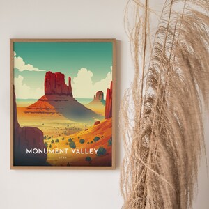 Monument Valley Utah Poster, Iconic Desert Landscape Art, Framed ...