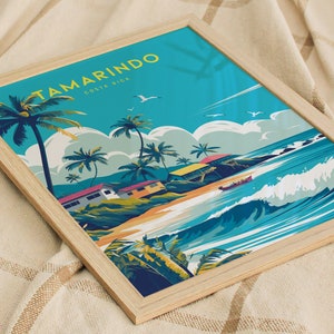 Tamarindo Travel Poster | Costa Rica Surf, Pico Grande - Wall Art Decor ...