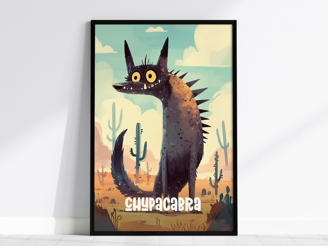 Chupacabra - Cute Cryptids Series Kids Room Framed Poster Art Toddler ...