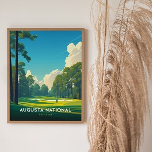 Augusta National Golf Course Poster, Georgia Golf Course Art, Framed ...