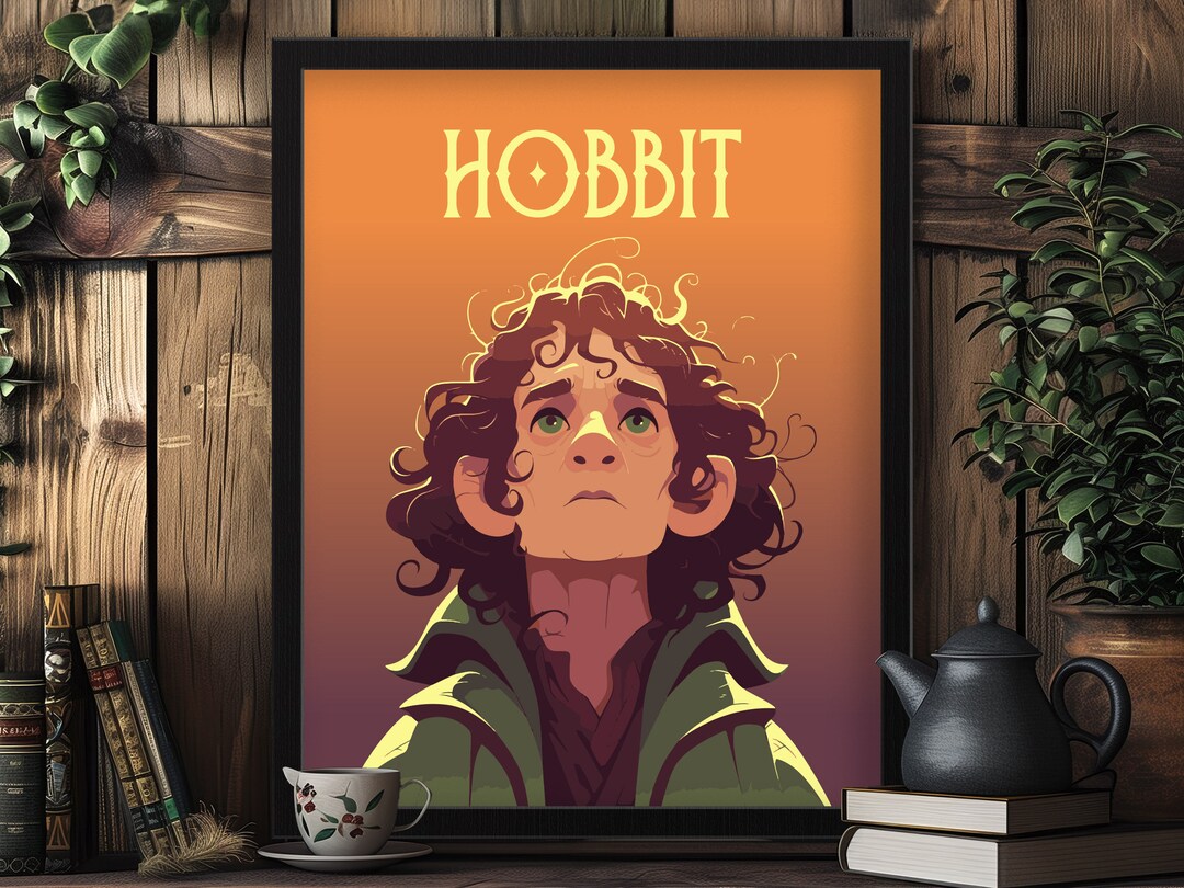 Hobbit Fantasy Character Portrait Framed Wall Art, LOTR Fan Gift, Game ...