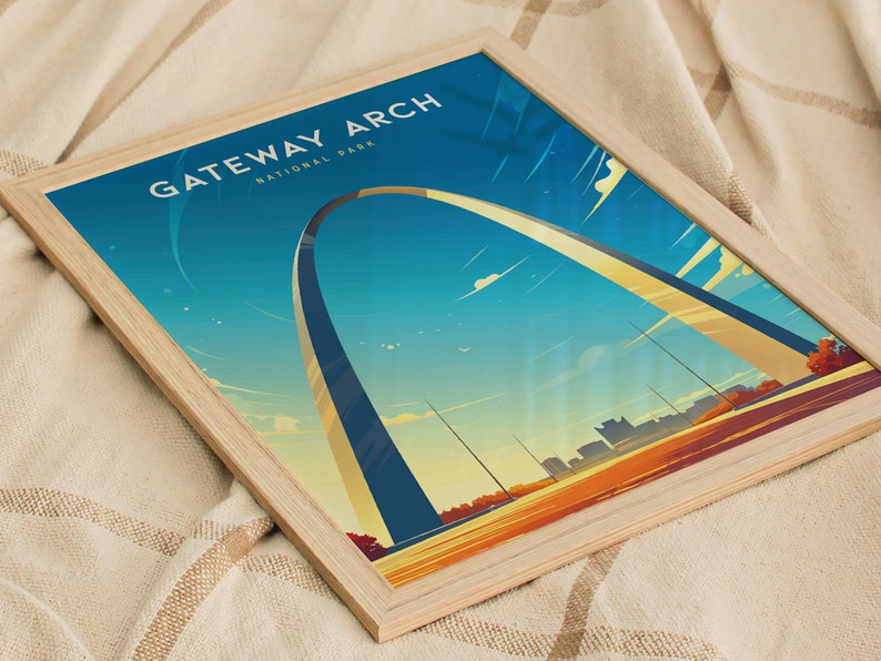 Gateway Arch National Park Poster, St. Louis Arch Art, Framed/unframed ...