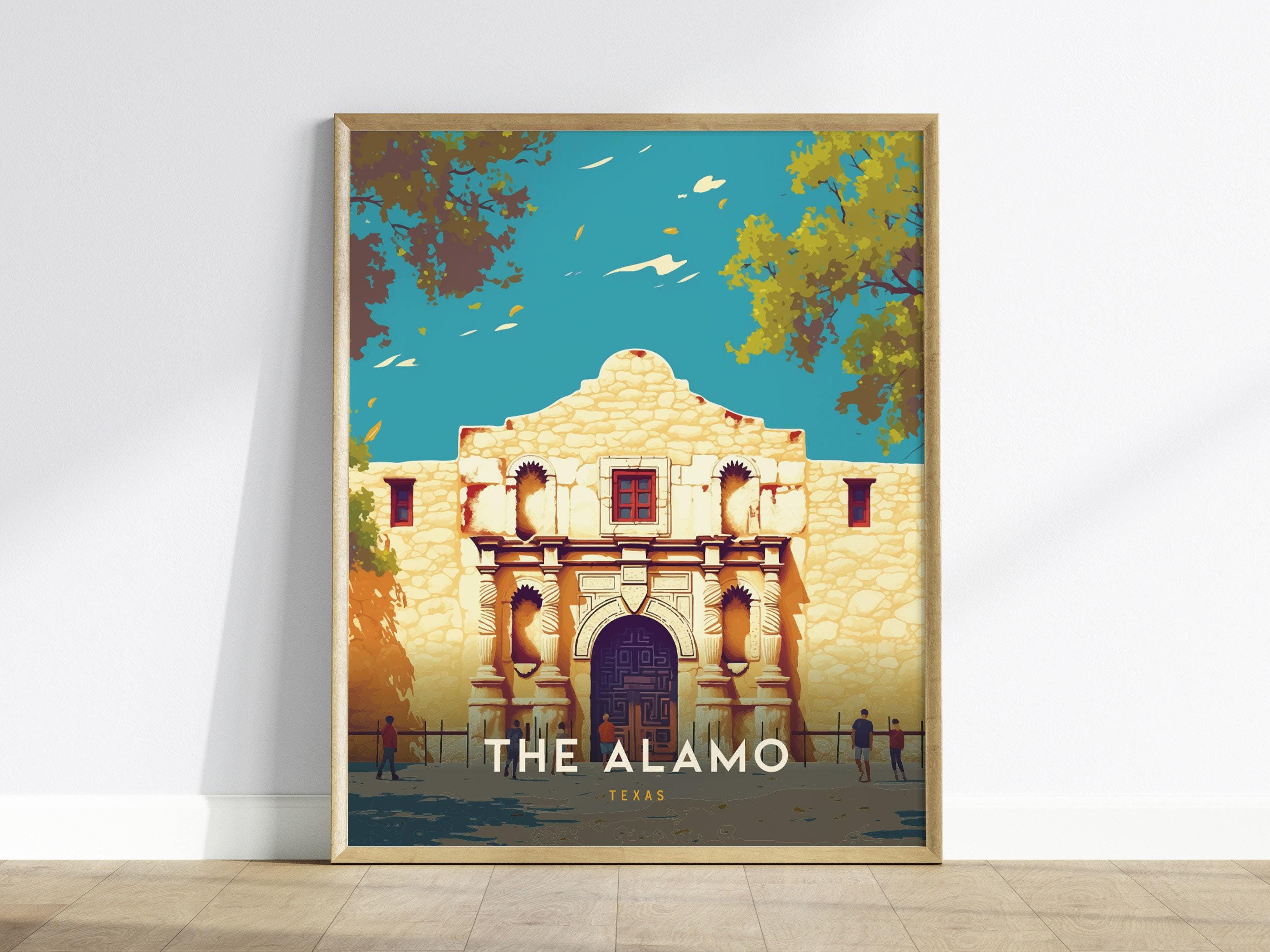 The Alamo Texas Print: San Antonio Historic Landmark Art - Etsy