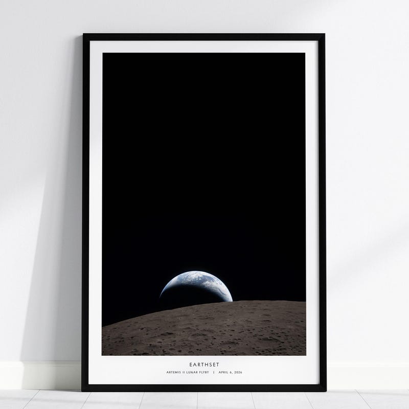 Earthset Nasa Poster - Etsy