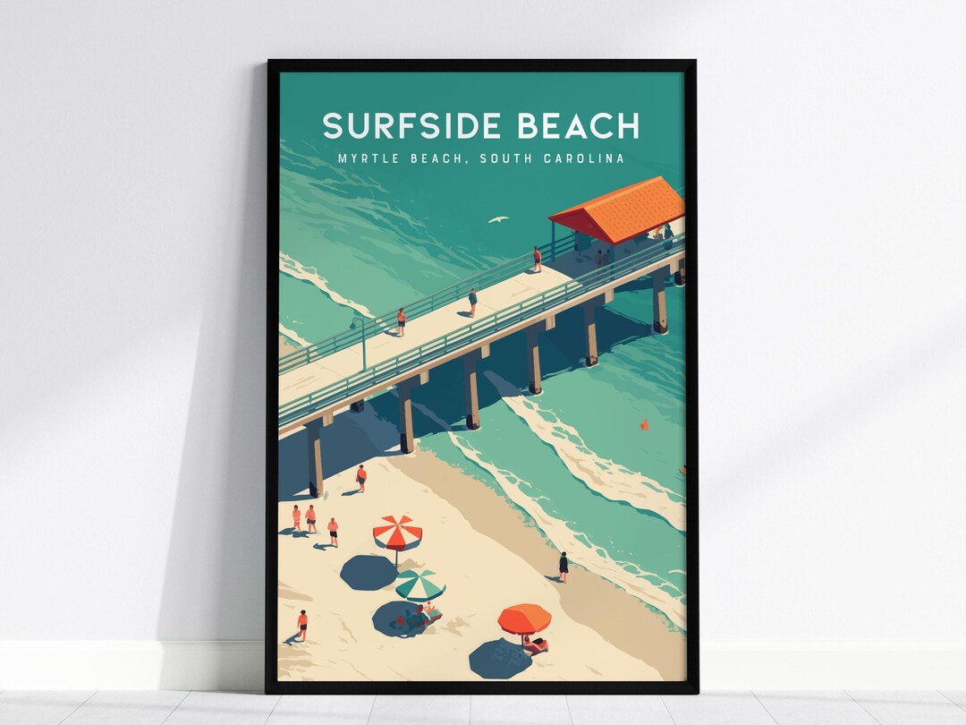 Surfside Beach Pier Print: Myrtle Beach Coastal Wall Art, Available ...