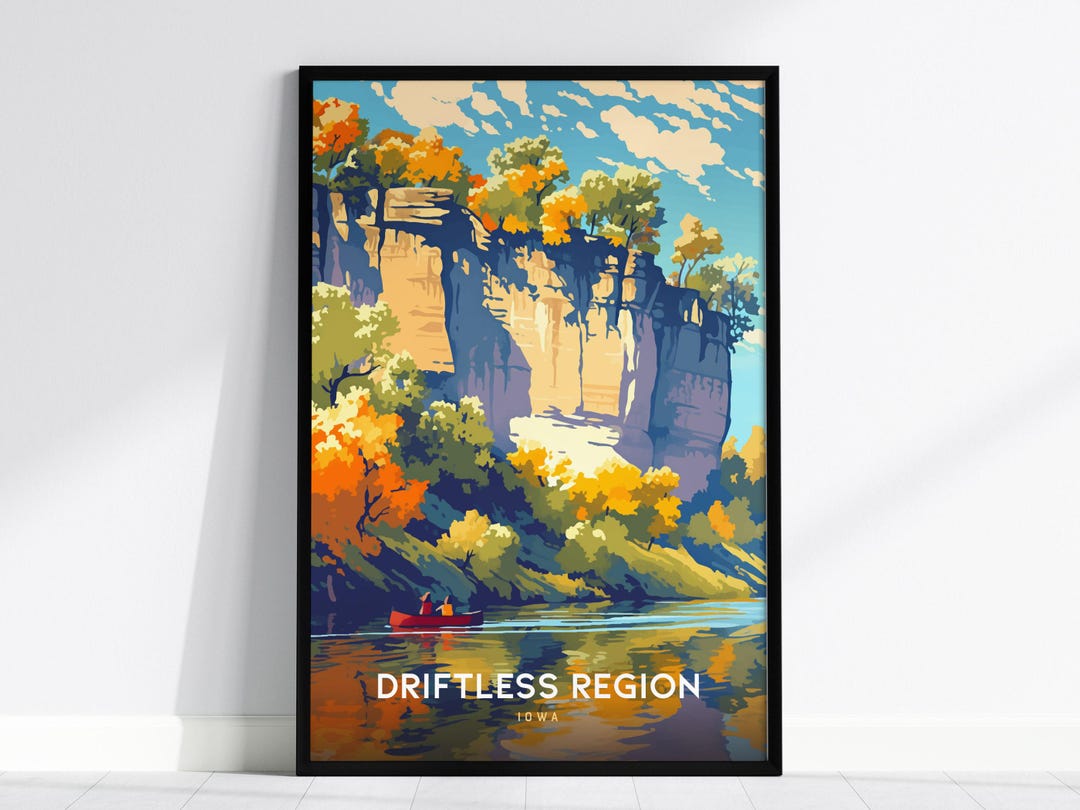 Driftless Region Iowa Poster: Fall Bluffton Landscape Print, Available ...