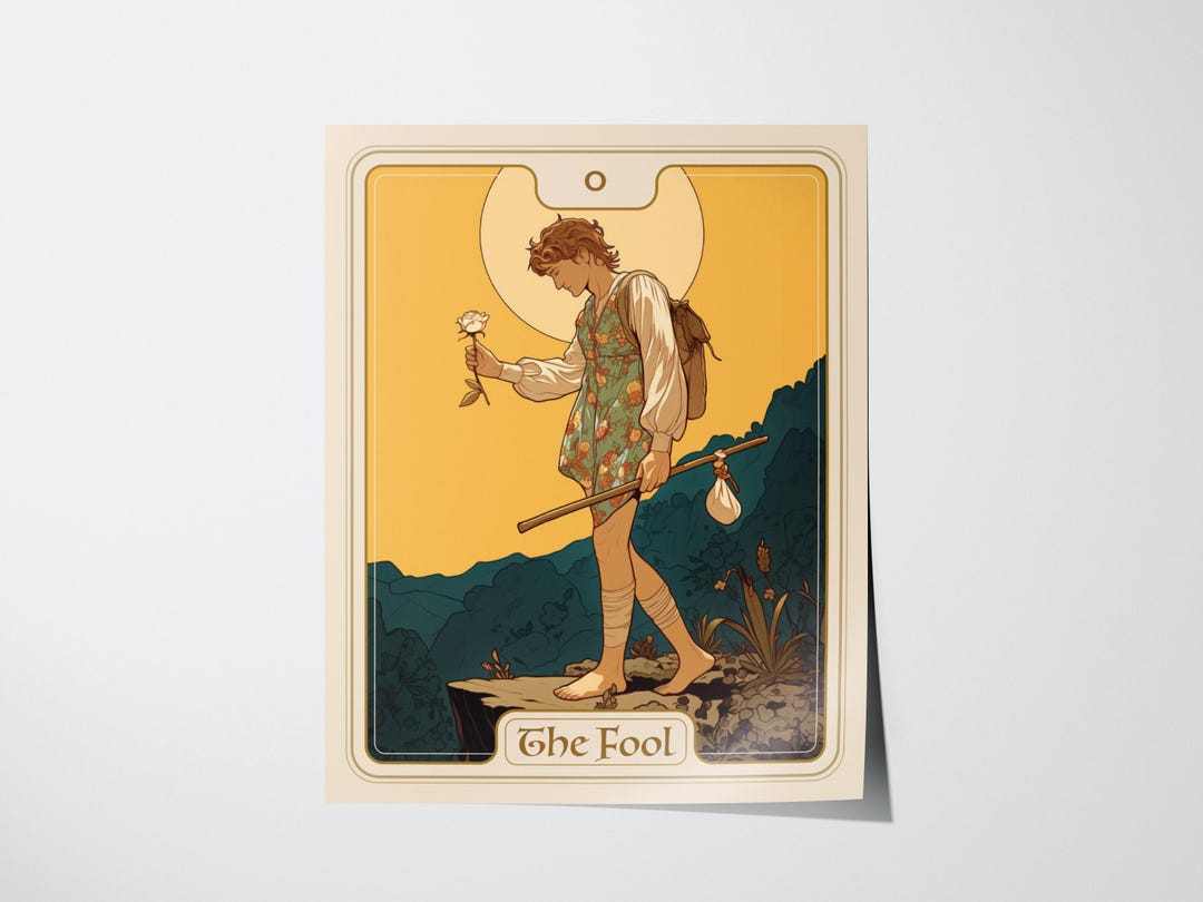 The Fool Tarot Card Print: Bold Modern Major Arcana (digital Download ...