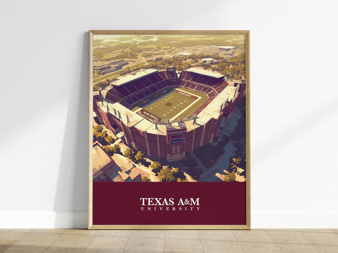 Texas A&M University Kyle Field Poster, Aggies Campus Art, Framed ...