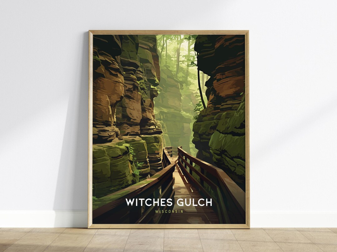 Witches Gulch Wisconsin Dells Poster: Mystical Forest Art - Etsy