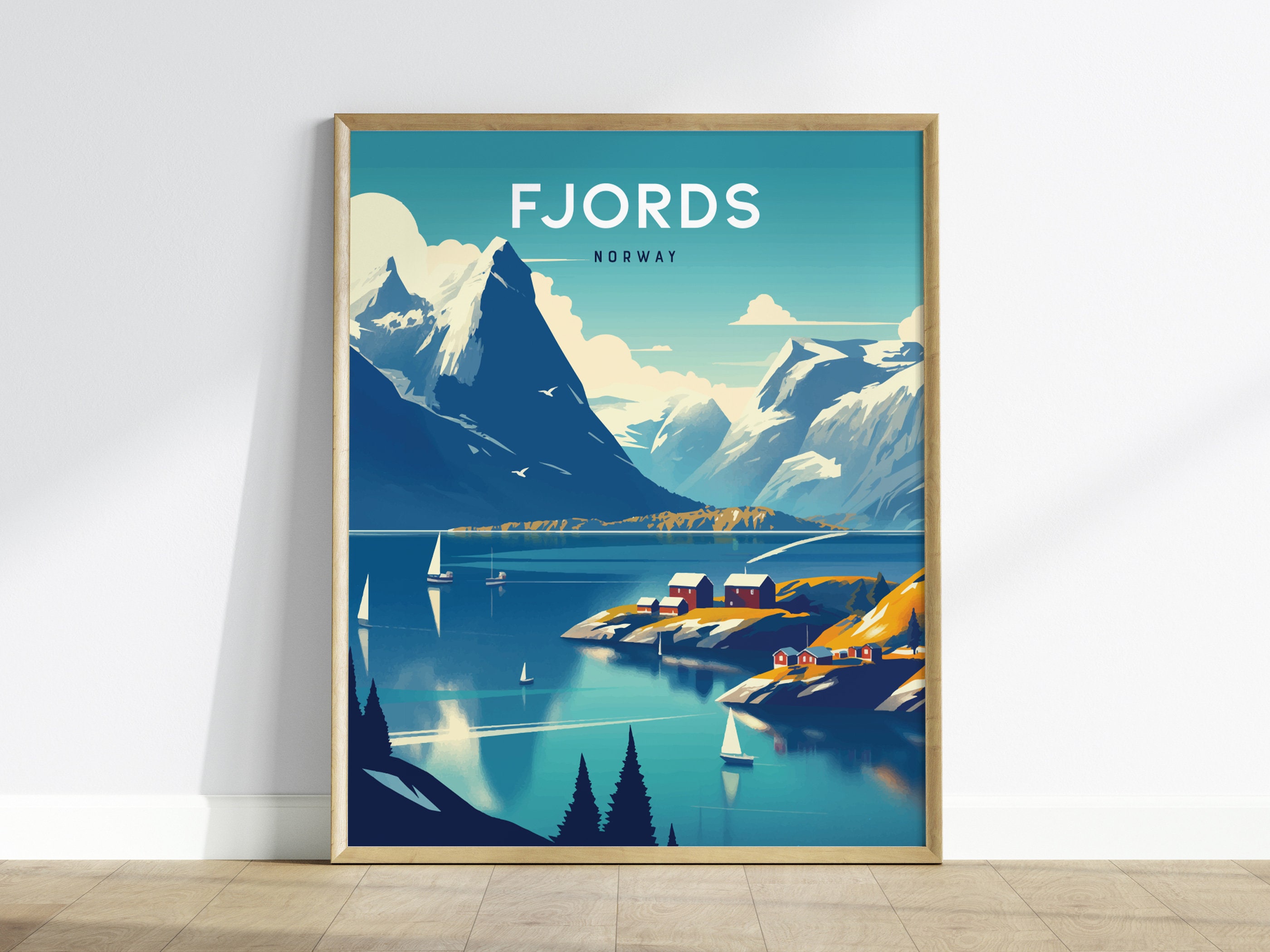 Fjords Norway Travel Print, Fjords Poster Print, Fjords Norway Wall Art ...