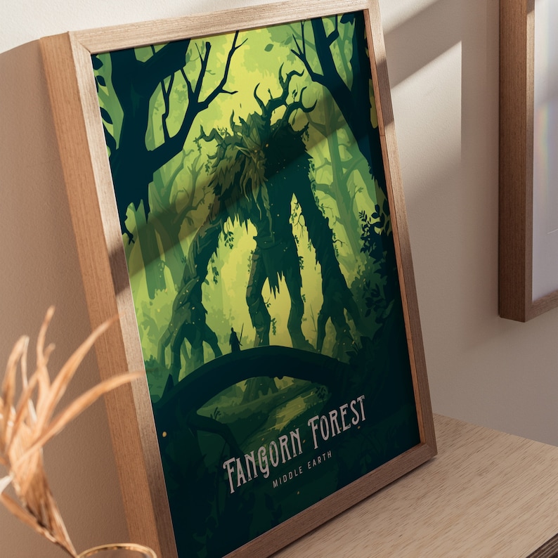 Fangorn Forest Middle Earth Framed Wall Art Lord of the Rings Poster ...