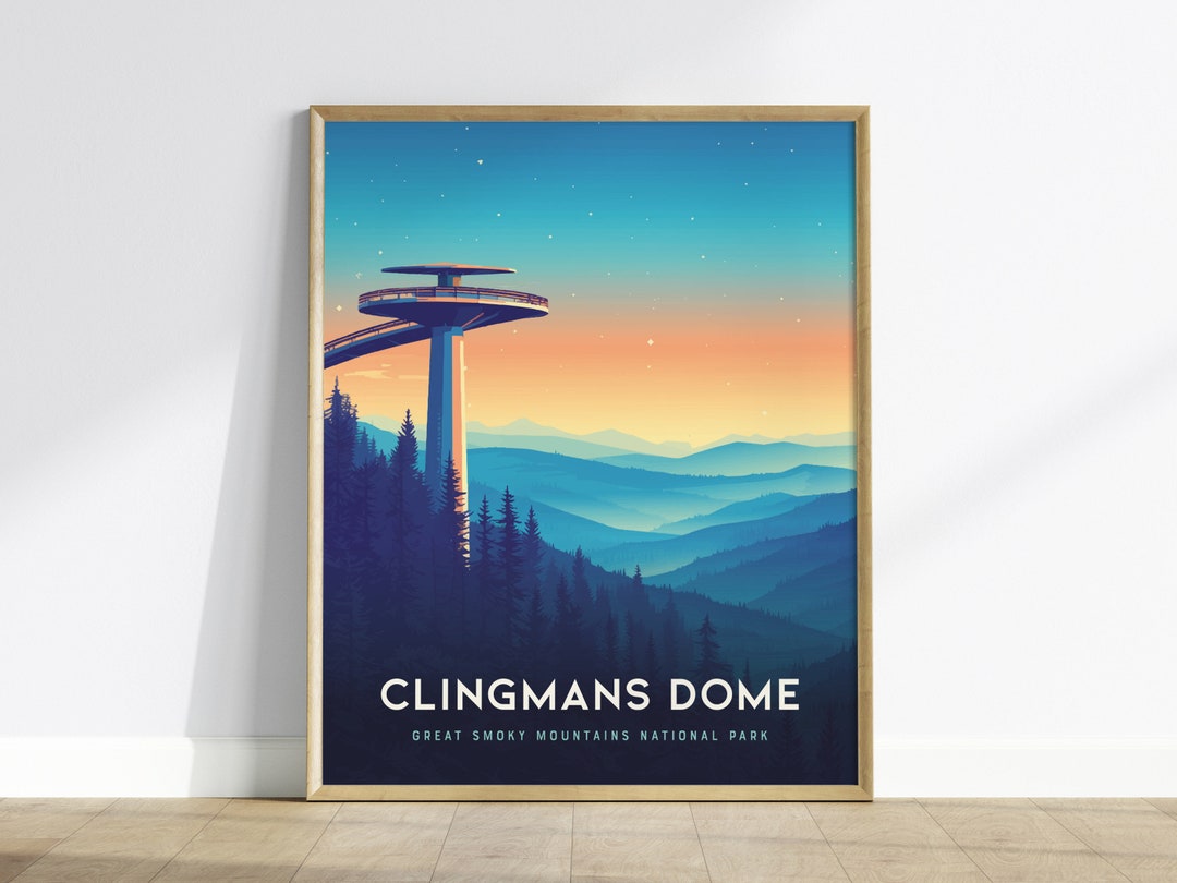 Clingmans Dome at Great Smoky Mountains National Park Framed Travel ...