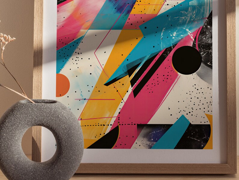 80s Retro Design Series 03, 1980s Style Vintage Abstract Shapes ...