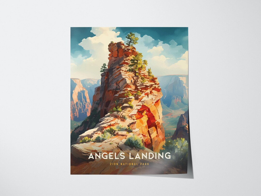 Angels Landing Digital Download – Printable Zion National Park Wall Art ...