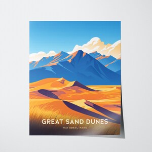 Great Sand Dunes National Park Poster, Colorado Dunes Wall Art, Framed ...
