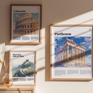 Parthenon, Athens Greece Poster – Ancient Greek Temple Wall Art ...
