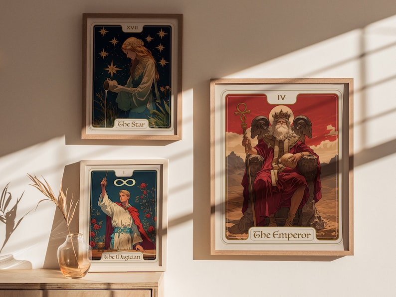 The Emperor Major Arcana IV Tarot Card Framed Poster Rider Waite ...
