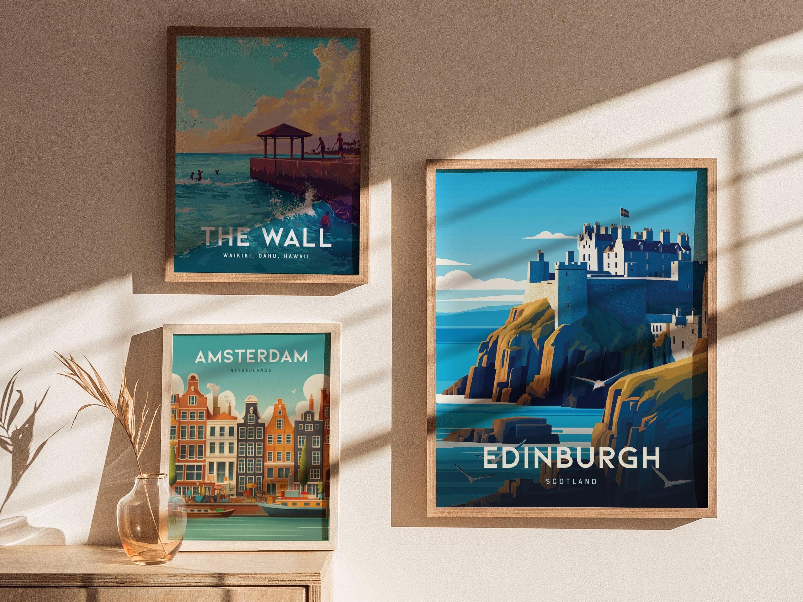 Edinburgh Castle Print: Scotland Travel Poster, Home Decor - Etsy