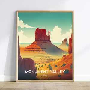 Monument Valley Utah Poster, Iconic Desert Landscape Art, Framed ...