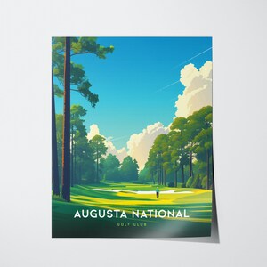 Augusta National Golf Course Poster, Georgia Golf Course Art, Framed ...