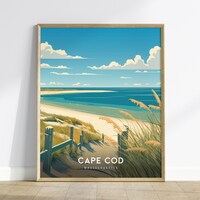 Cape Cod Paper Print, Cape Cod Wall Art, Massachusetts Art Print, Map ...